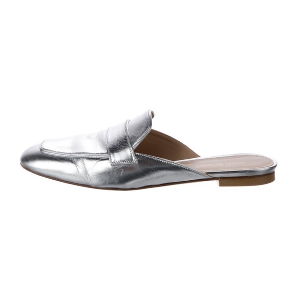 Stuart Weitzman | Shoes | Stuart Weitzman Silver Mules | Poshmark